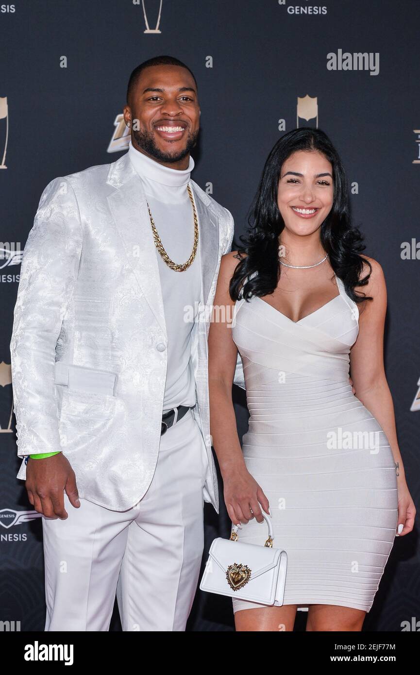 MIAMI, FL - FEBRUARY 1: Allen Robinson and Alyssa Sorto attend the 2020 ...