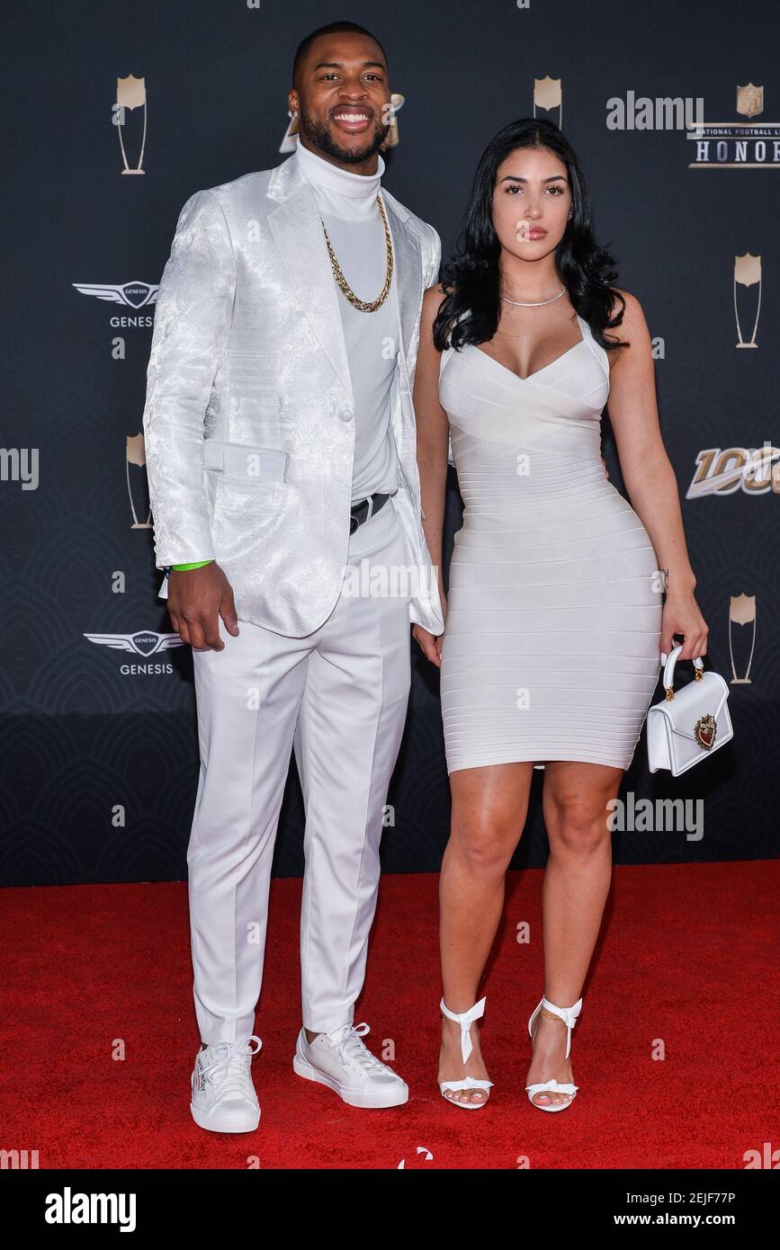 MIAMI, FL - FEBRUARY 1: Allen Robinson and Alyssa Sorto attend the 2020 ...