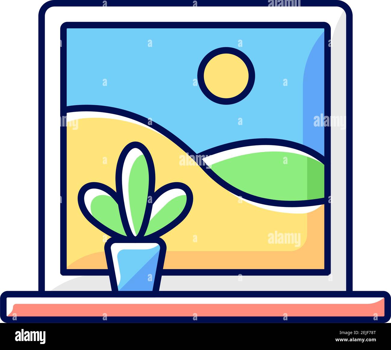 Picture windows RGB color icon Stock Vector Image & Art - Alamy