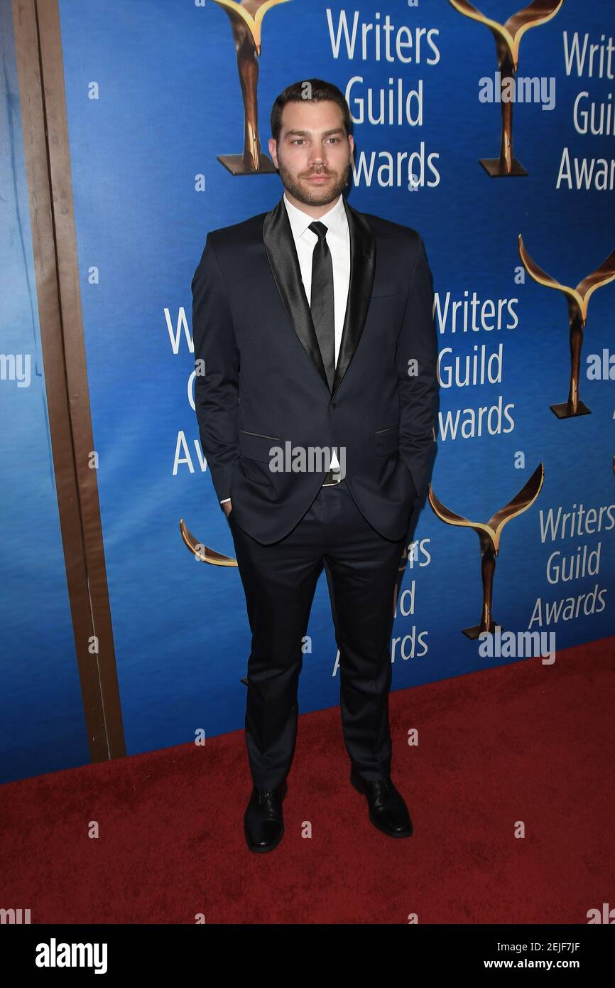 Gabriel Hobson walks the carpet at the 2020 Writers Guild Awards held ...