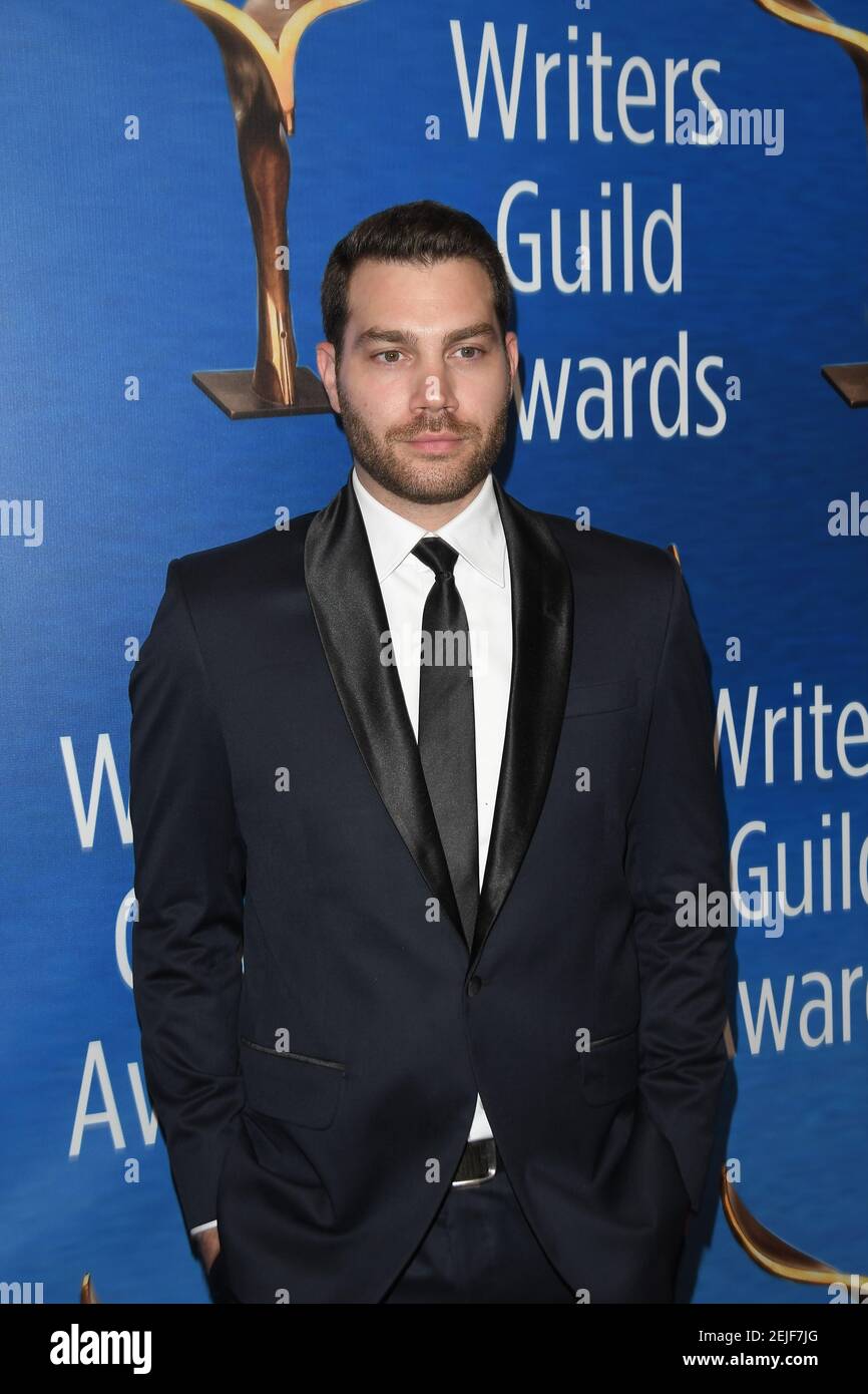 Gabriel Hobson walks the carpet at the 2020 Writers Guild Awards held ...