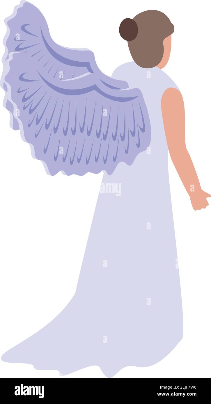 Angel icon. Isometric of angel vector icon for web design isolated on ...
