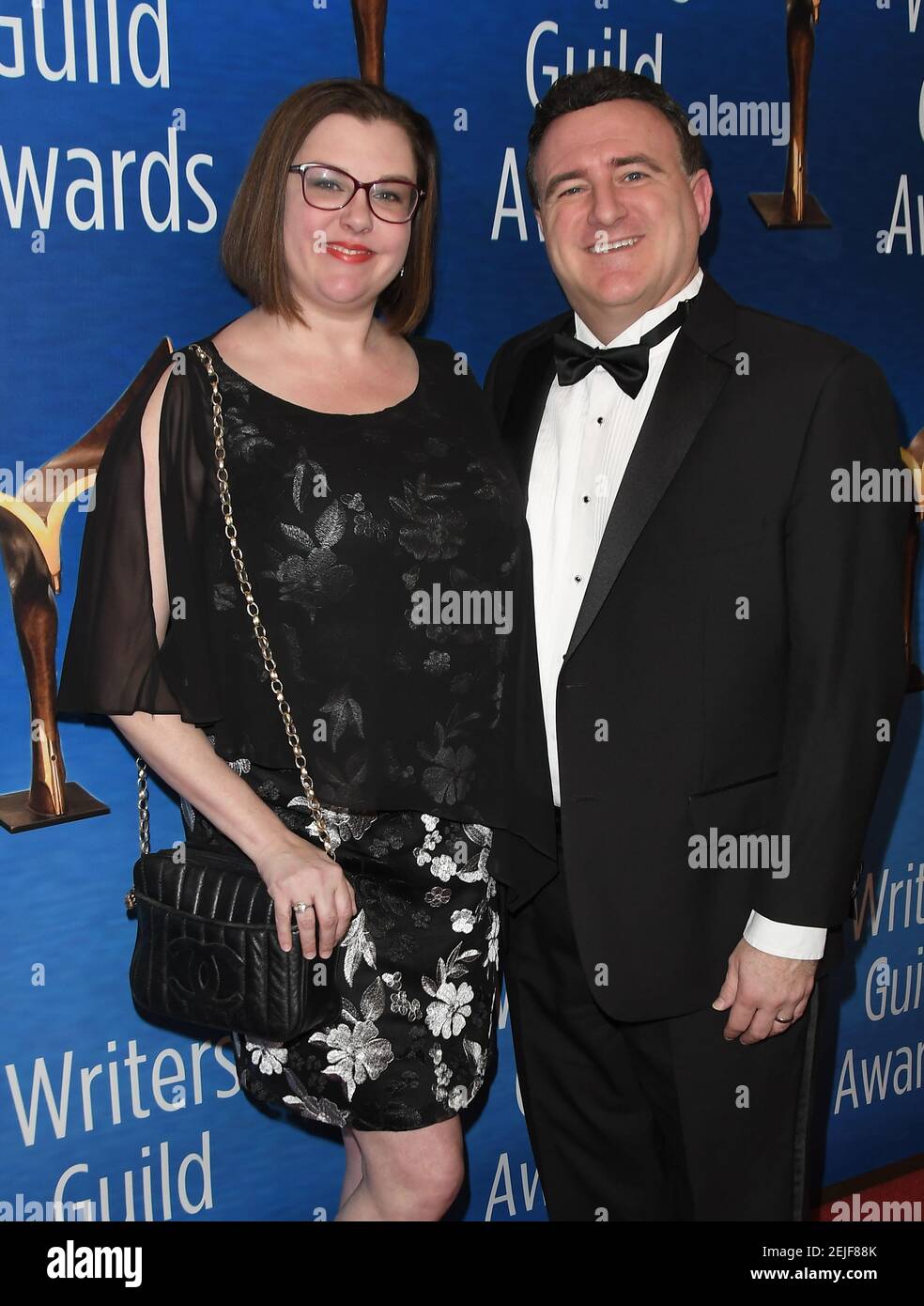 Ryan Hopak walks the carpet at the 2020 Writers Guild Awards held at ...