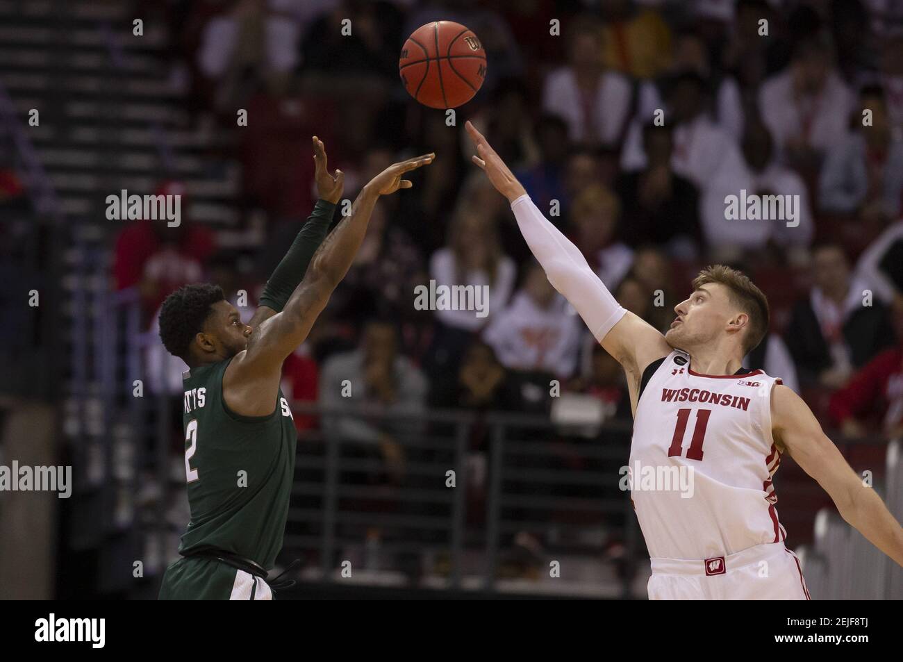 February 1, 2020: Michigan State Spartans guard Rocket Watts #2 shoots ...