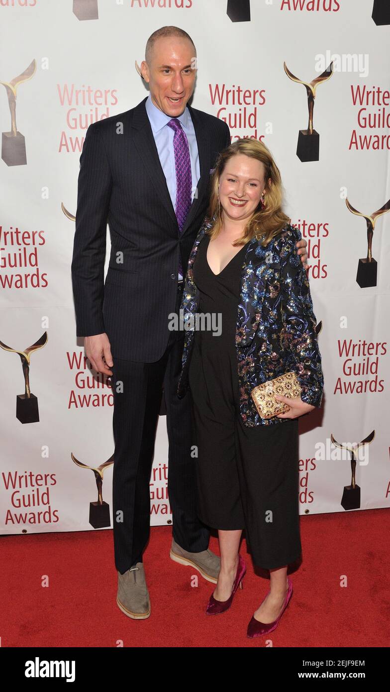 Ariel Dumas (R) attends the 2020 Writers Guild Awards at The Edison ...