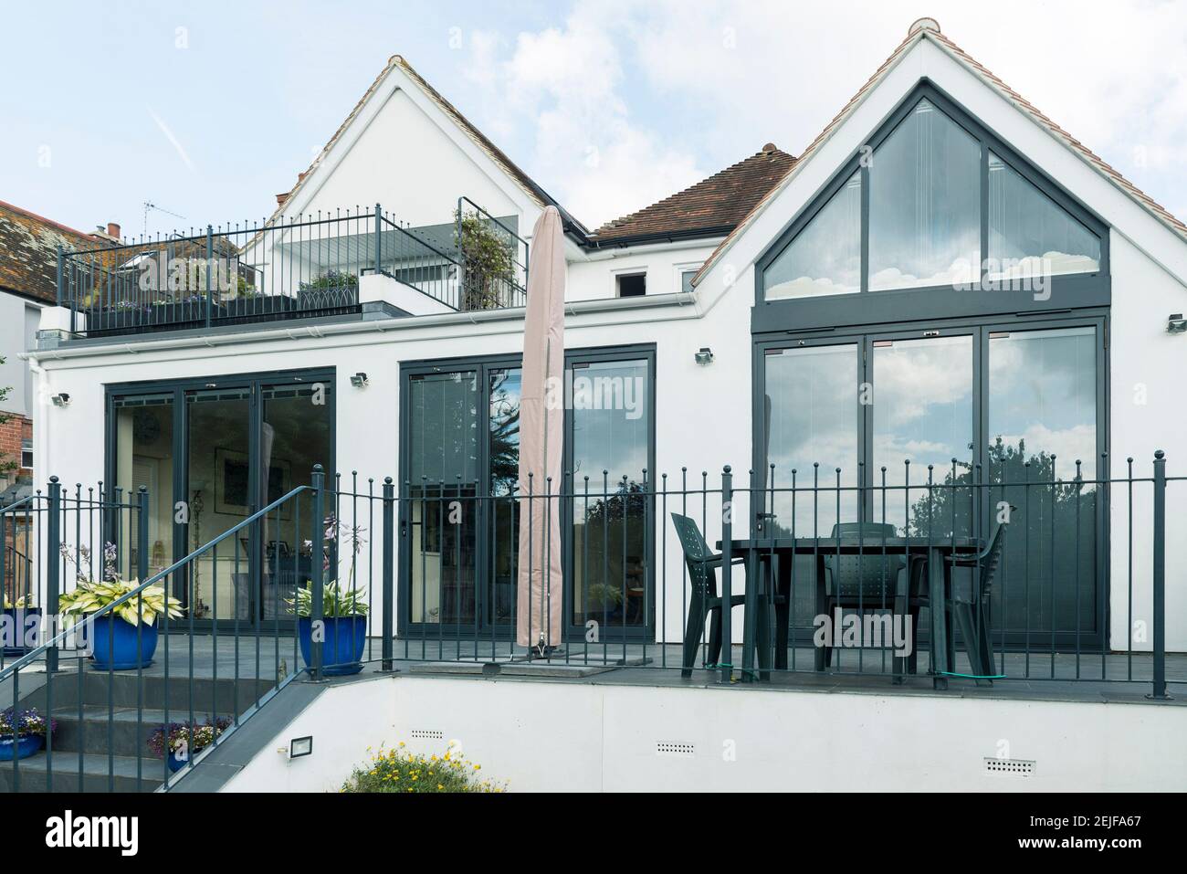 A large modern family home which has been extended and modernised Stock ...