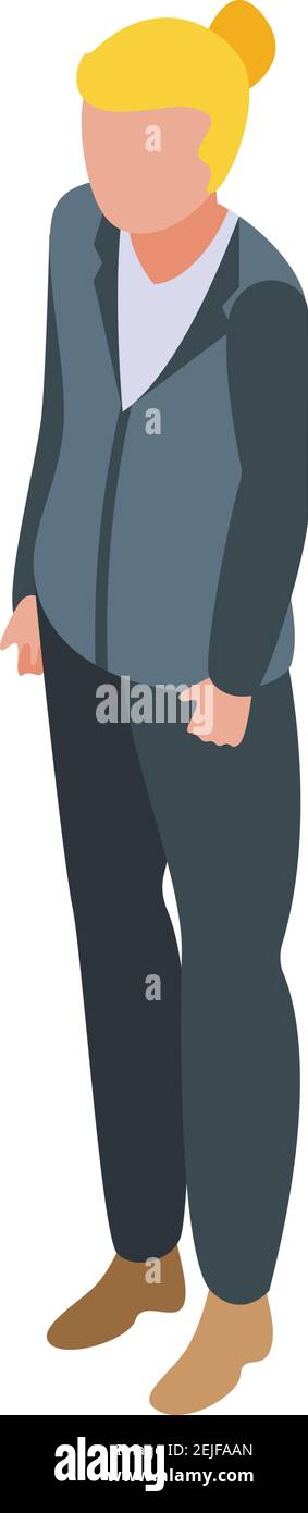 Woman icon. Isometric of woman vector icon for web design isolated on ...