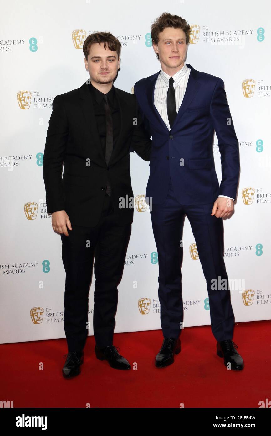 George Mackay and Dean-Charles Chapman attend the British Academy Film ...