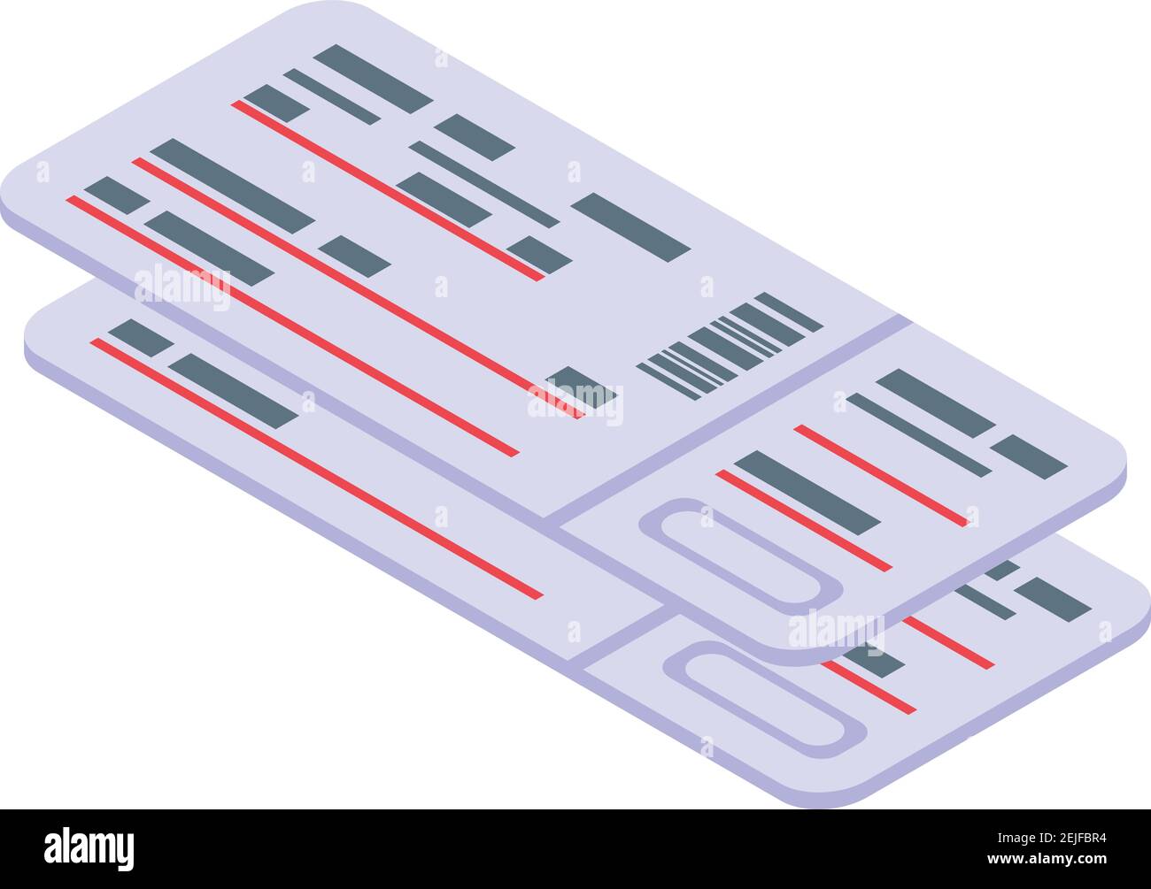 Plane tickets icon. Isometric of plane tickets vector icon for web ...