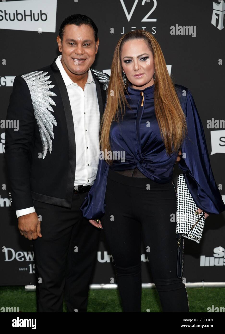 MIAMI BEACH, FLORIDA - FEBRUARY 01: Sammy Sosa and Sonia Sosa attend ...