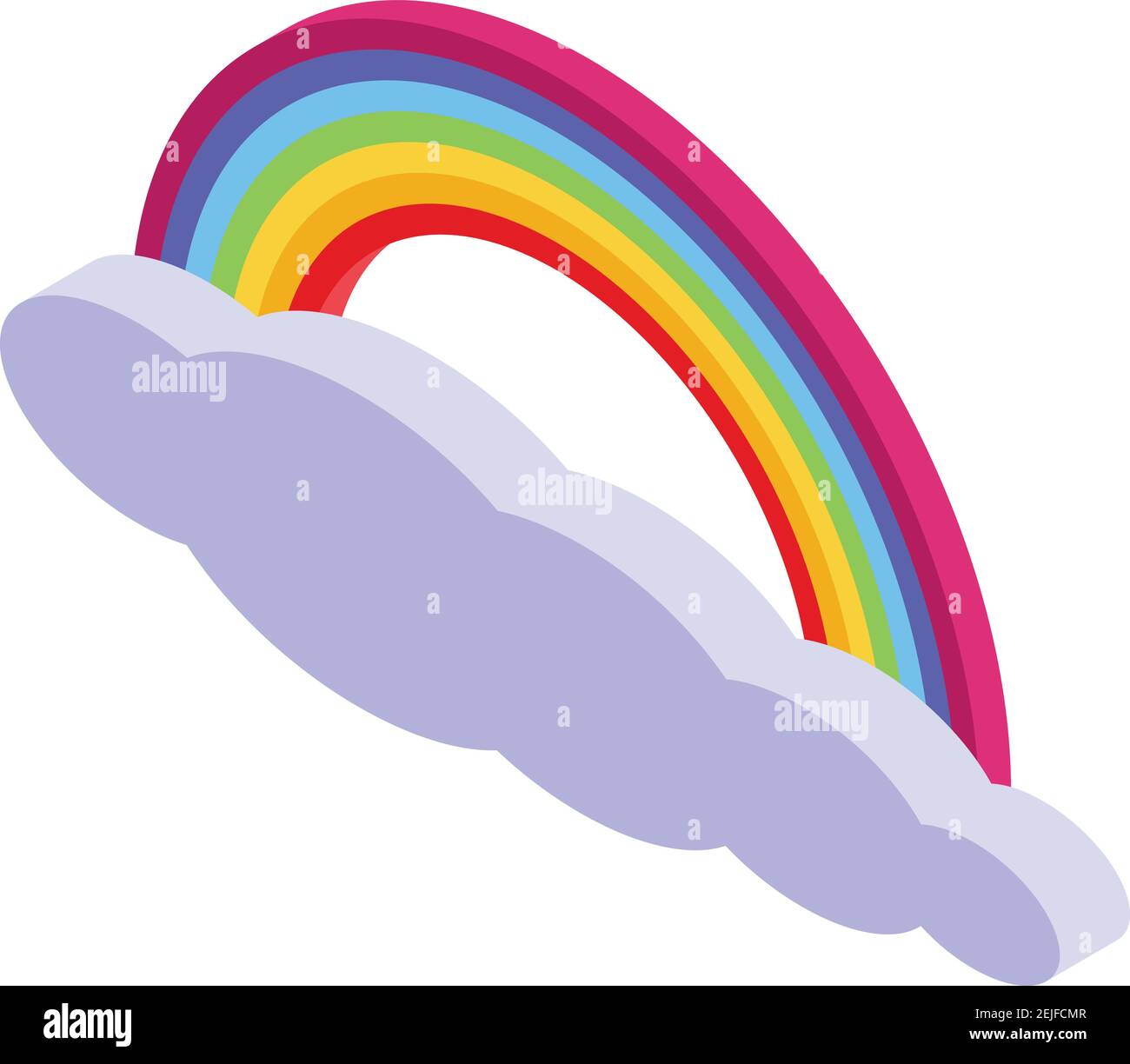 Rainbow icon. Isometric of rainbow vector icon for web design isolated ...