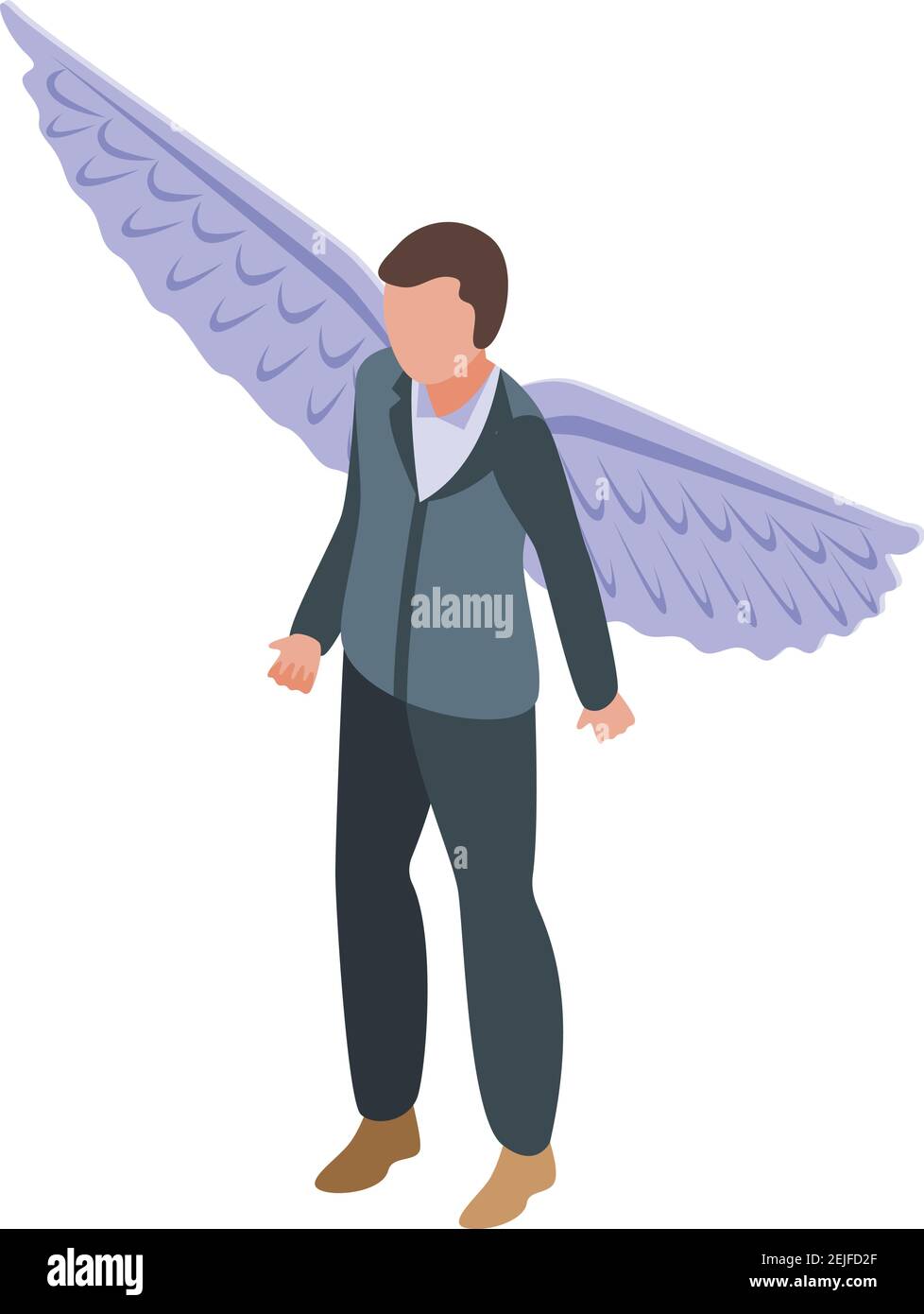 Angel man icon. Isometric of angel man vector icon for web design ...
