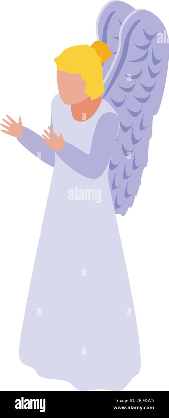 Guardian angel icon. Isometric of guardian angel vector icon for web ...