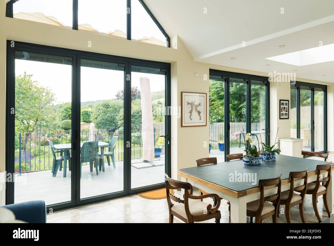 A large modern family home which has been extended and modernised Stock ...