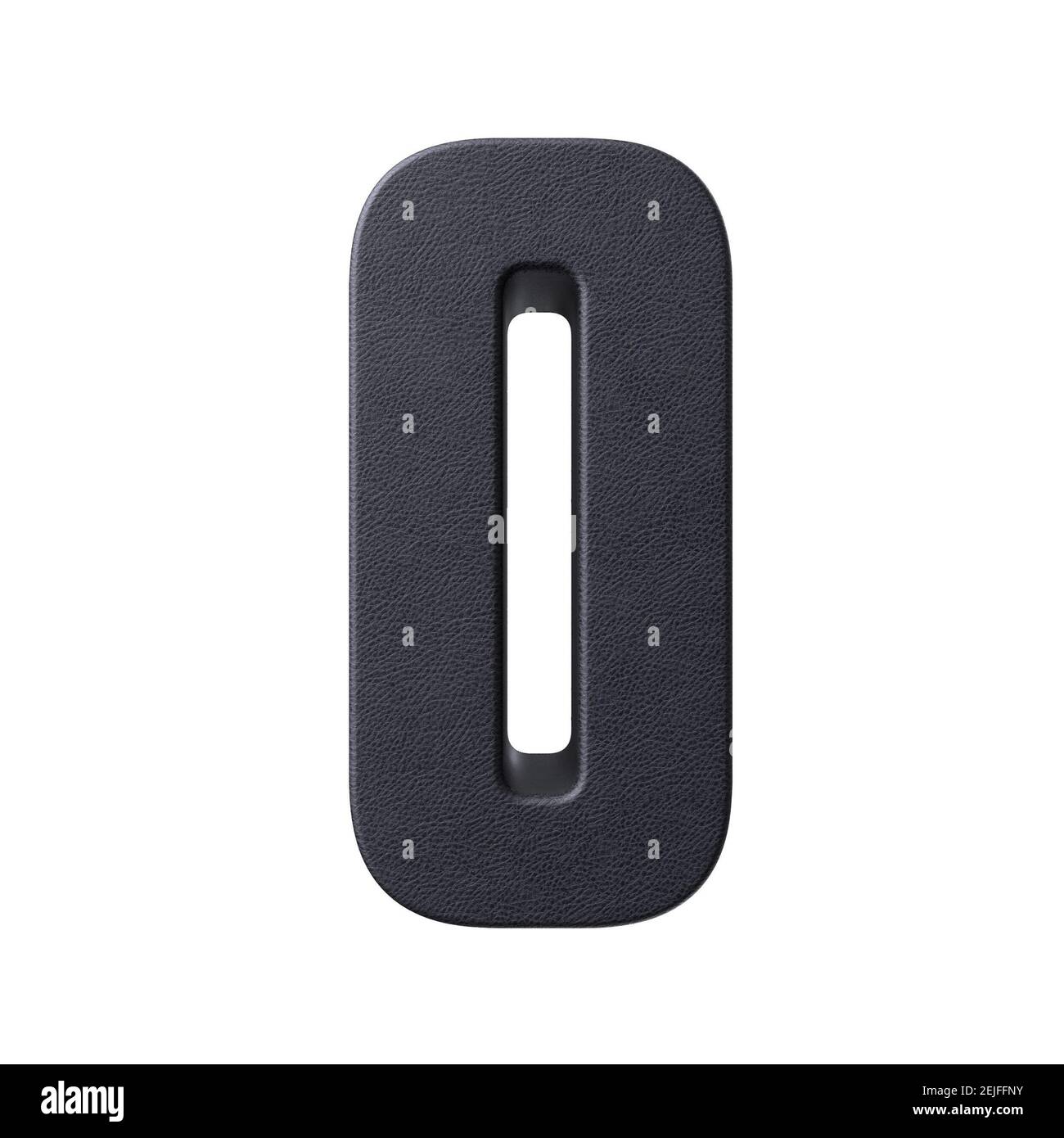 3D rendering of a black number "0" isolated on white background Stock ...