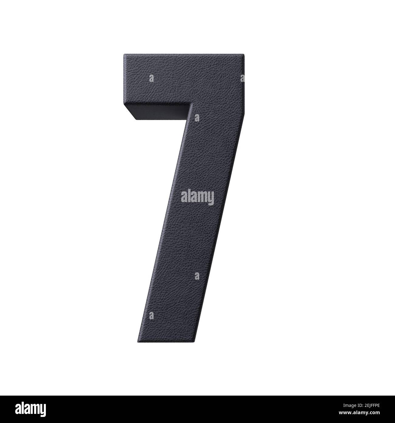 3D rendering of a black number "7" isolated on white background Stock ...