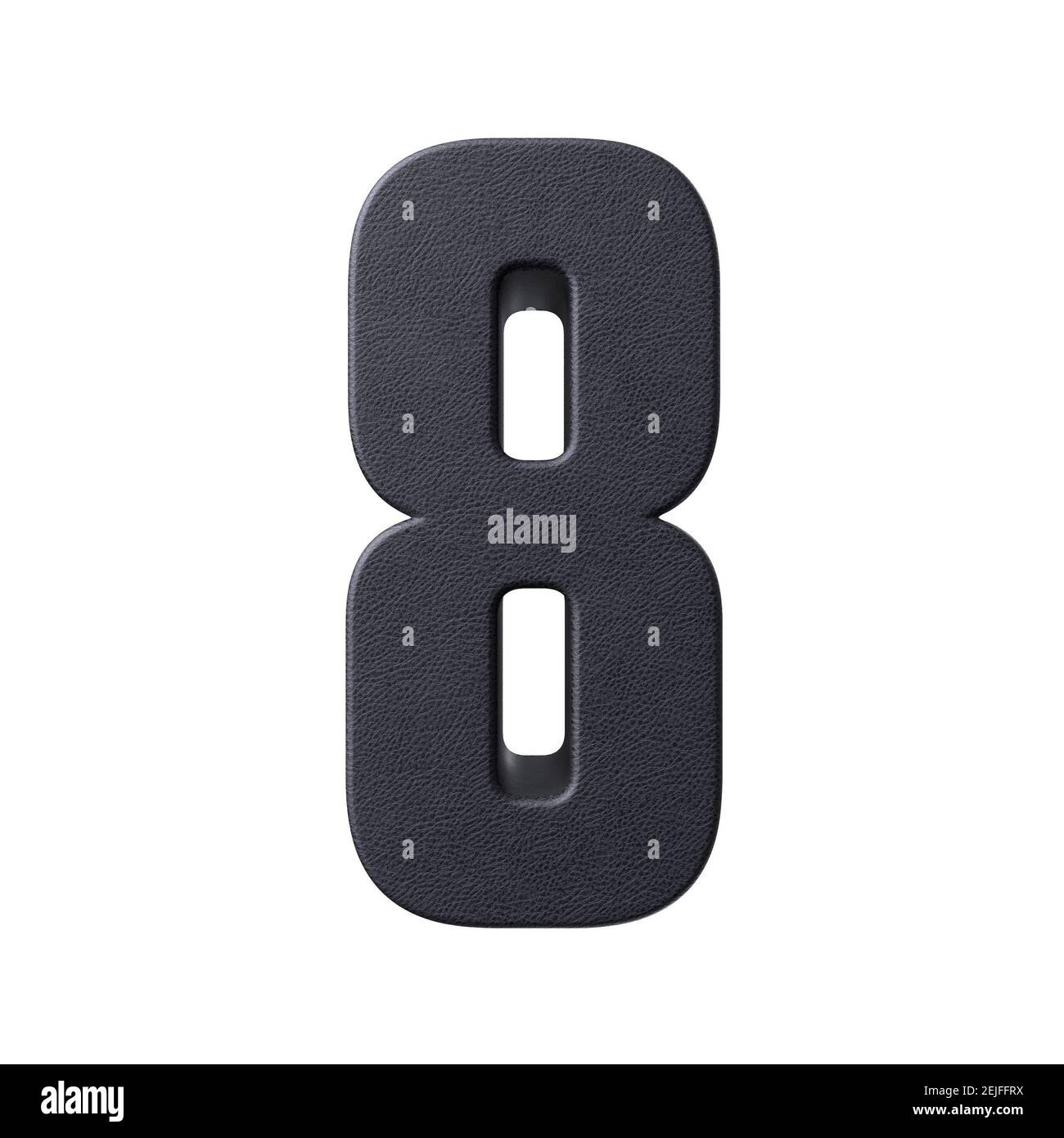 3D rendering of a black number "8" isolated on white background Stock ...