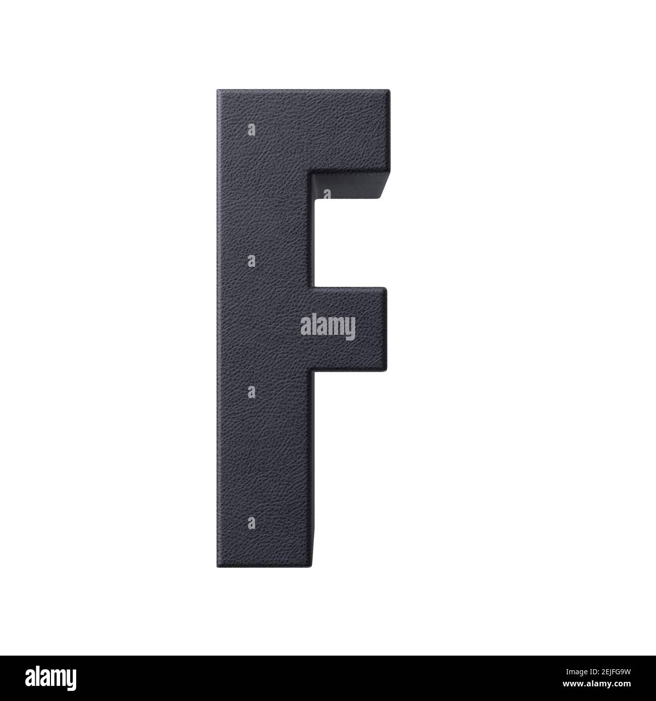 3D rendering of a black letter "F" isolated on white background Stock ...