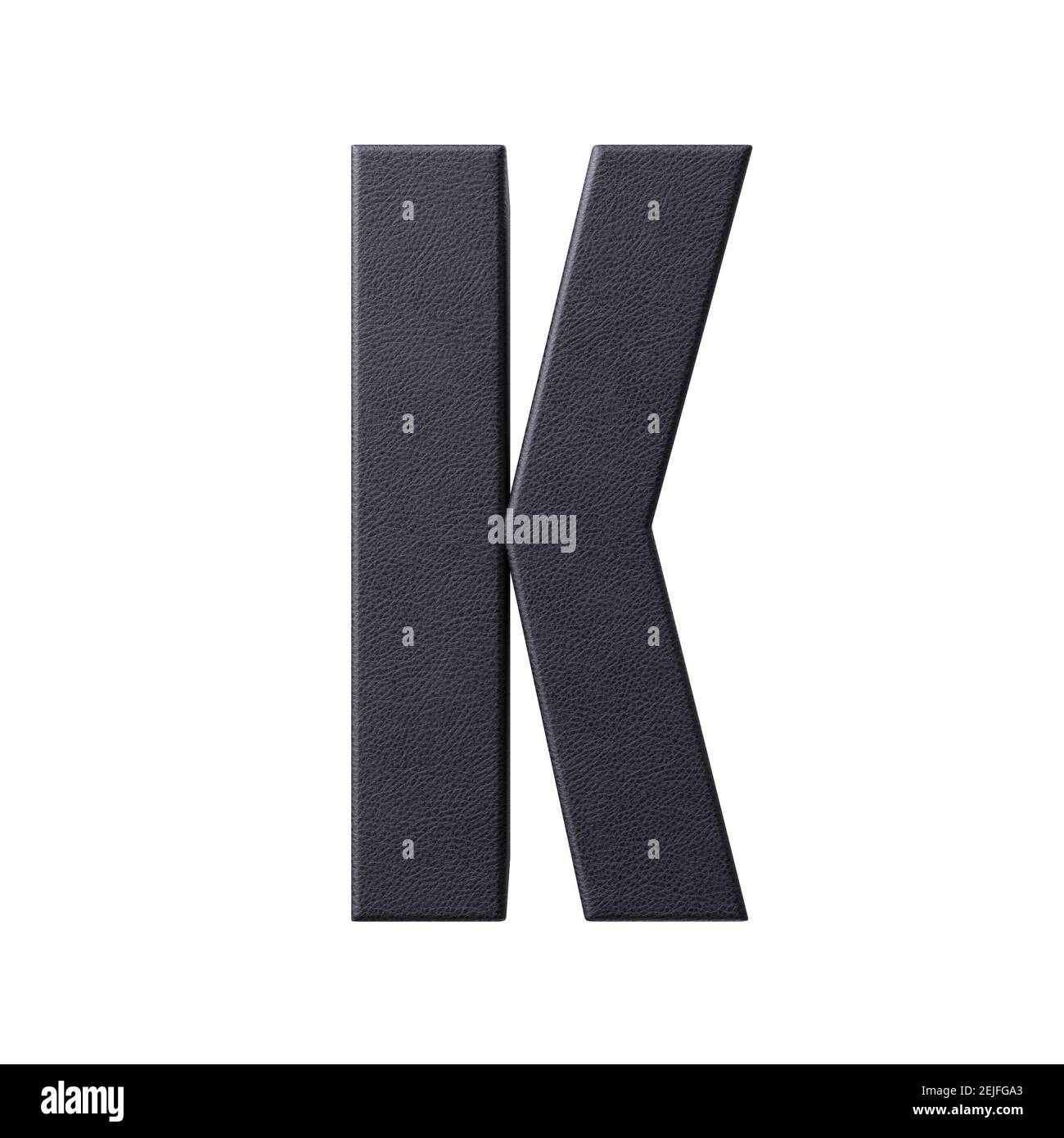 3D rendering of a black letter "K" isolated on white background Stock ...
