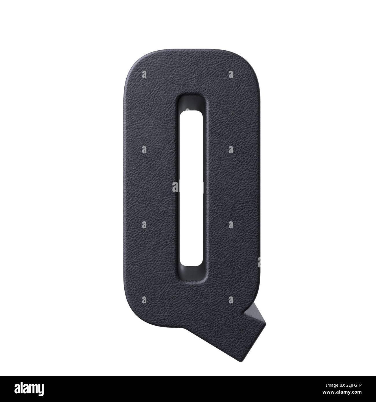 3D rendering of a black letter "" isolated on white background Stock ...