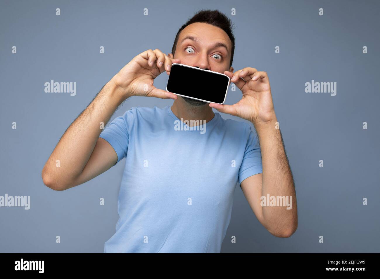 Handsome happy cool young man good looking wearing casual stylish ...