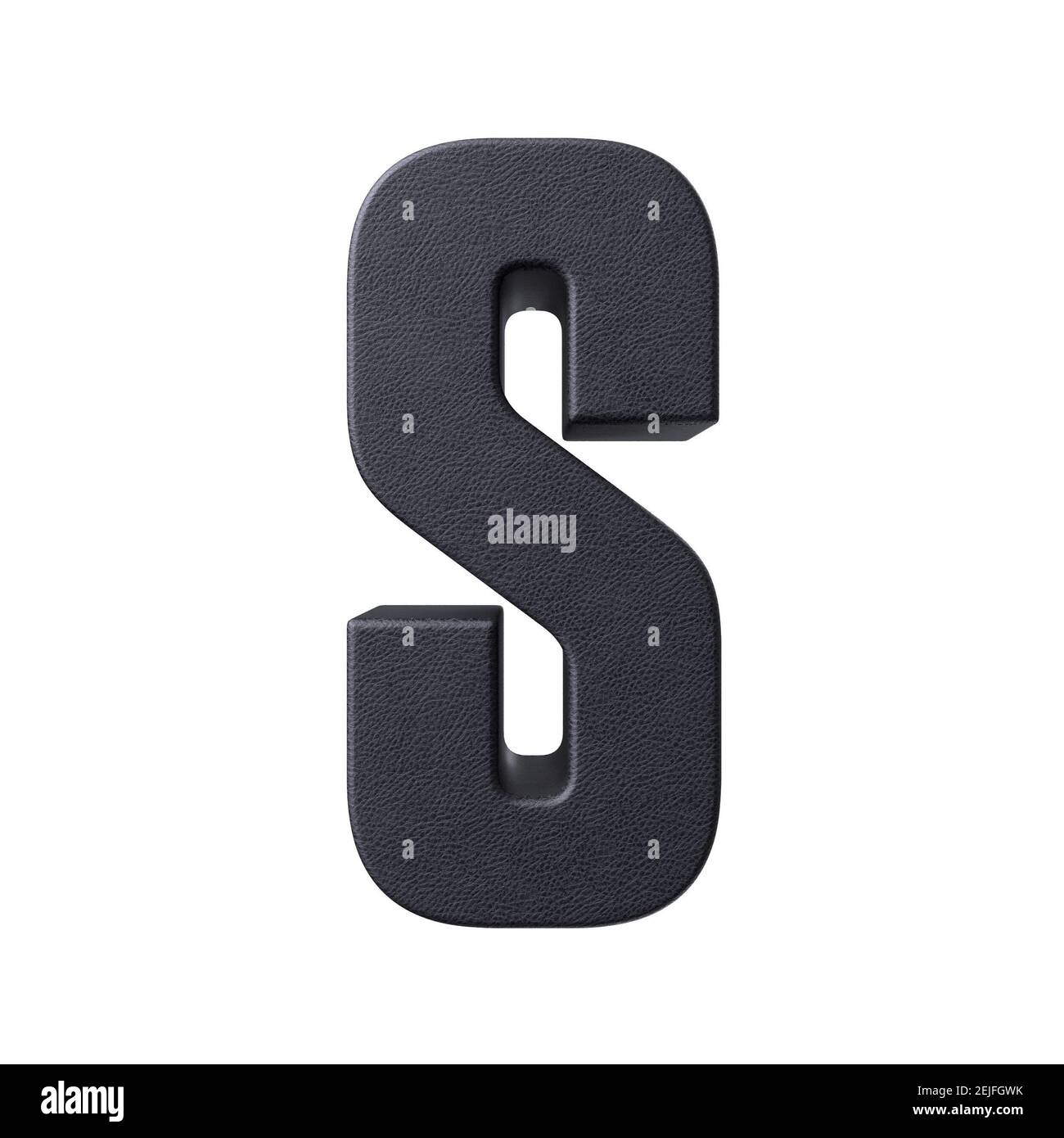 3D rendering of a black letter "S" isolated on white background Stock ...