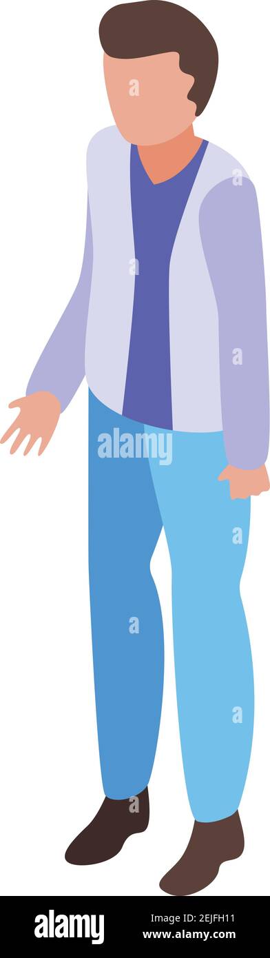 Teen boy icon. Isometric of teen boy vector icon for web design ...