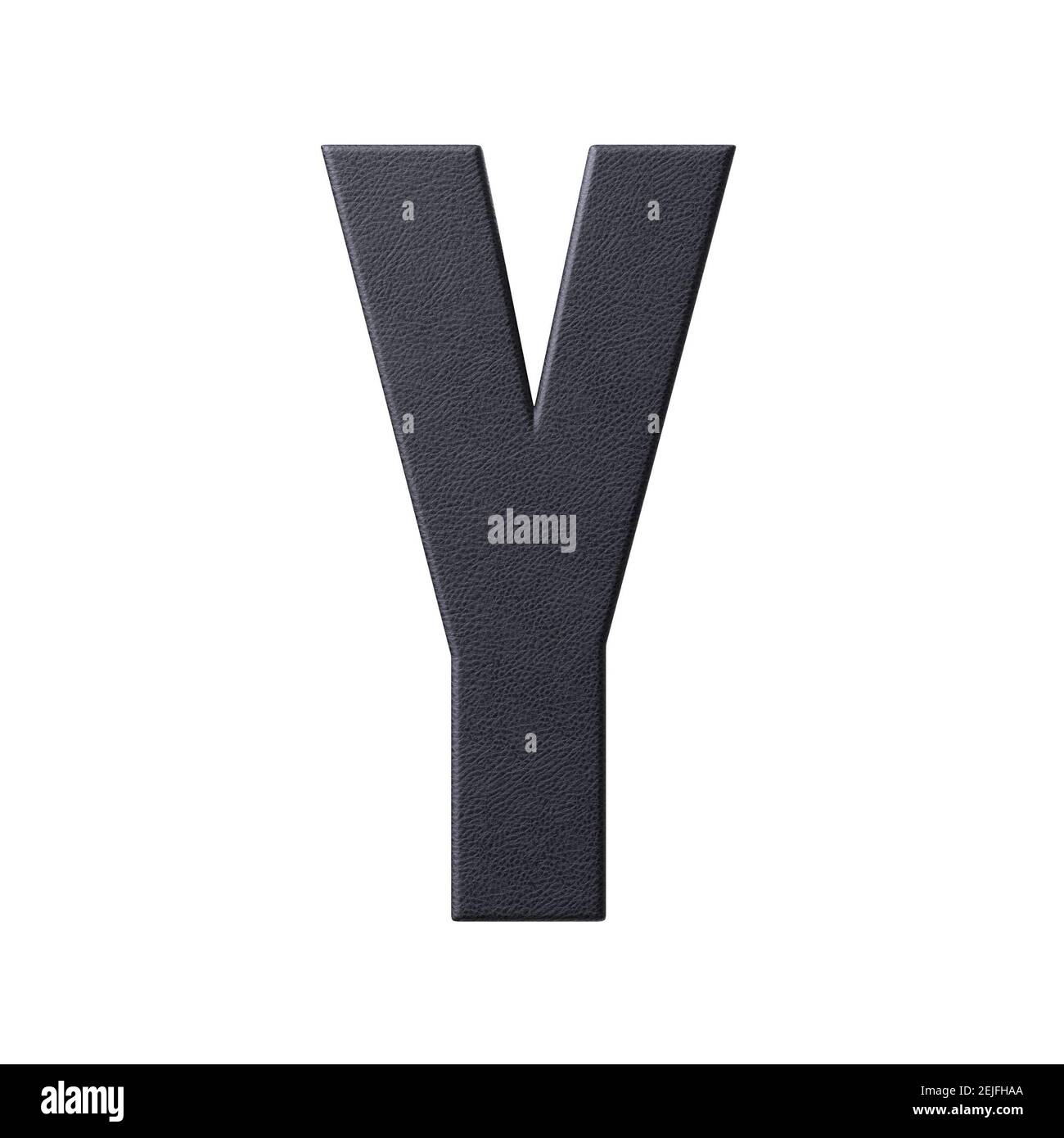 3D rendering of a black letter "Y" isolated on white background Stock ...