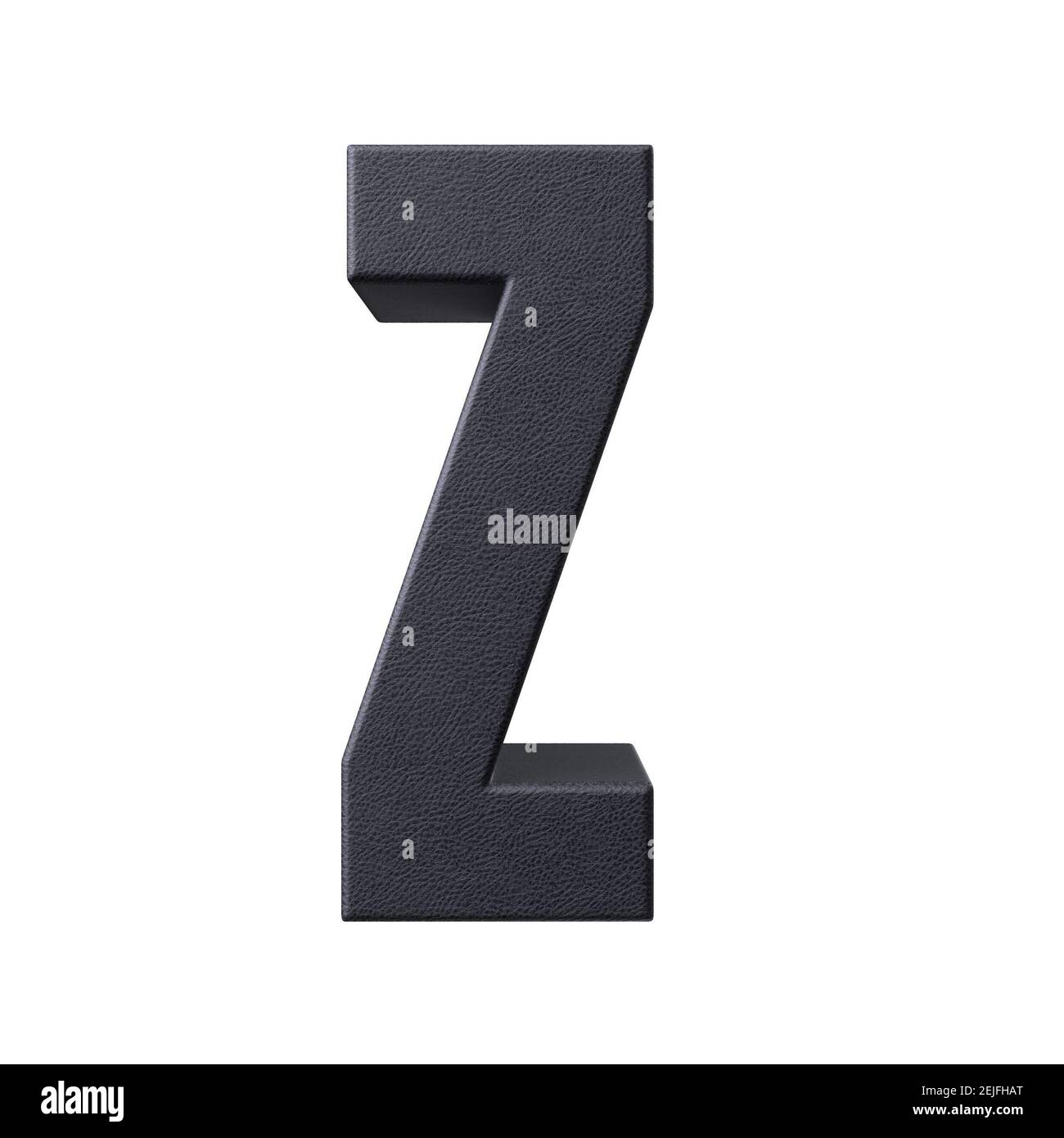3D rendering of a black letter "Z" isolated on white background Stock ...