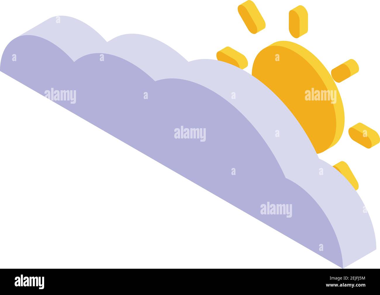 Cloudy weather icon. Isometric of cloudy weather vector icon for web ...