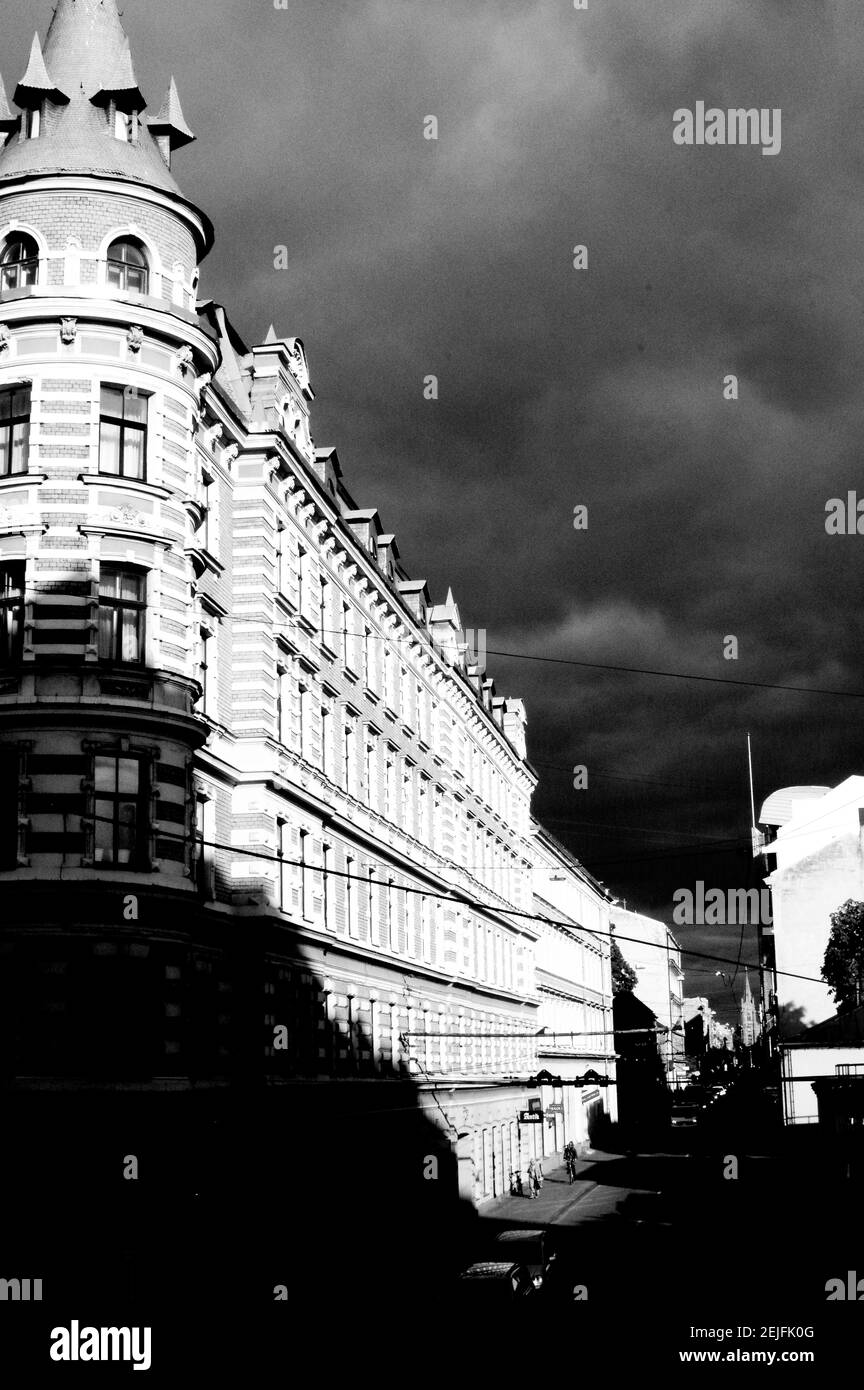 Building architecture in eastern Europe, Riga, Latvia Stock Photo - Alamy