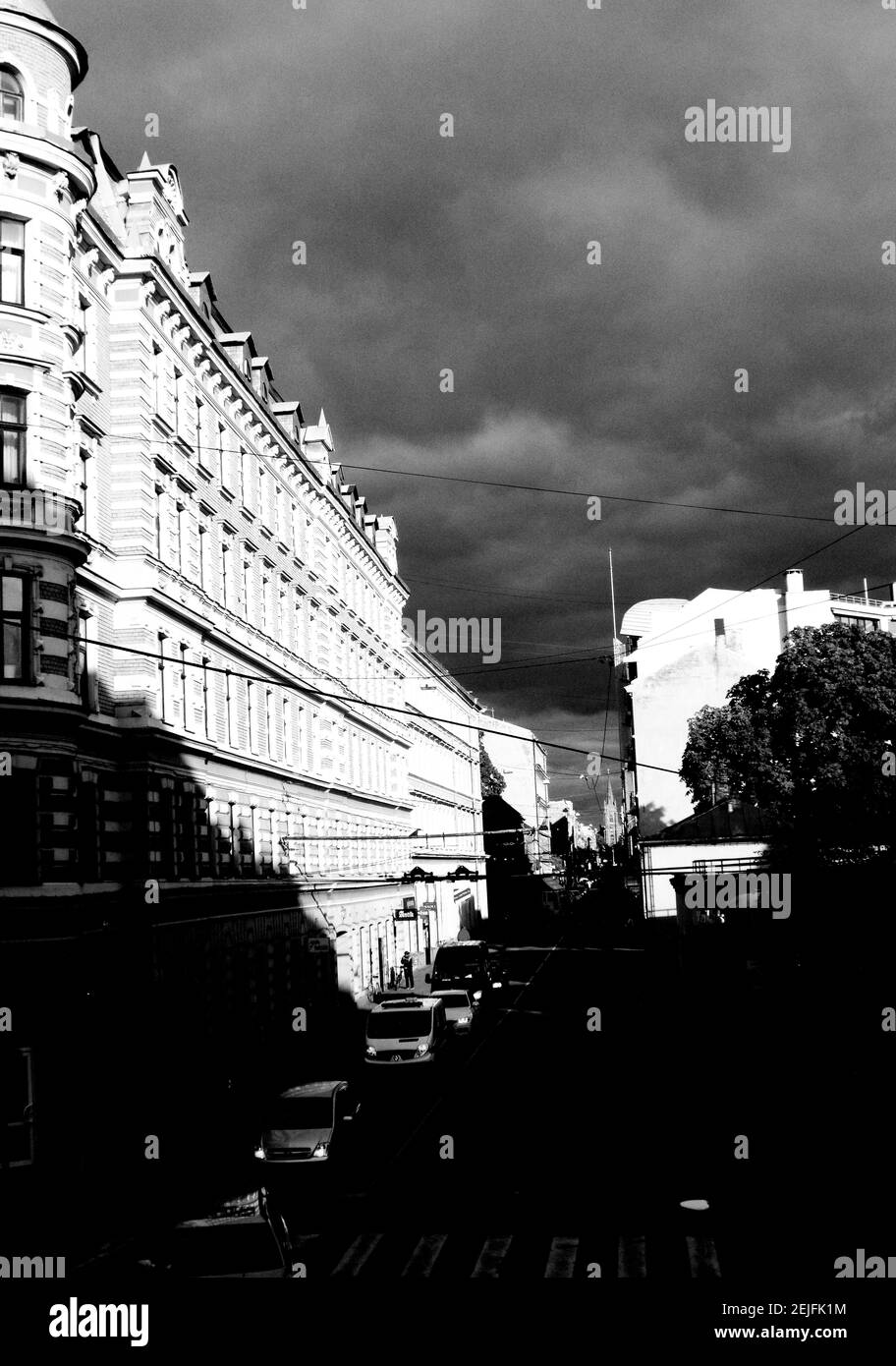 Building architecture in eastern Europe, Riga, Latvia Stock Photo - Alamy