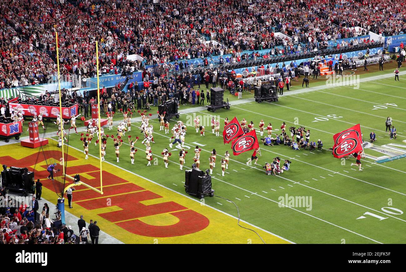 February 02, 2020: The San Francisco 49ers enter the field to play the ...