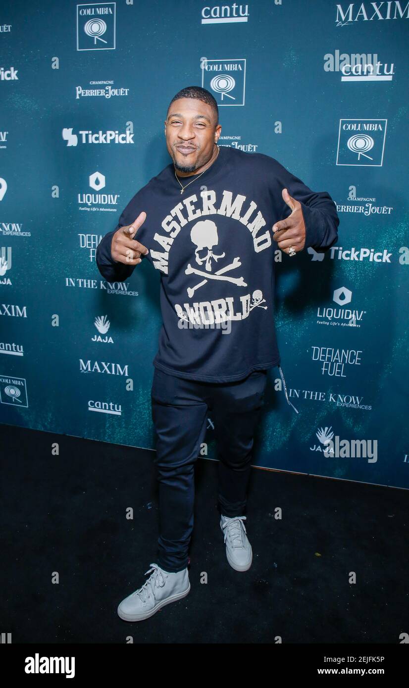 Dashon Goldson attends MAXIM's Big Game Party at the Pop Up Venue in ...