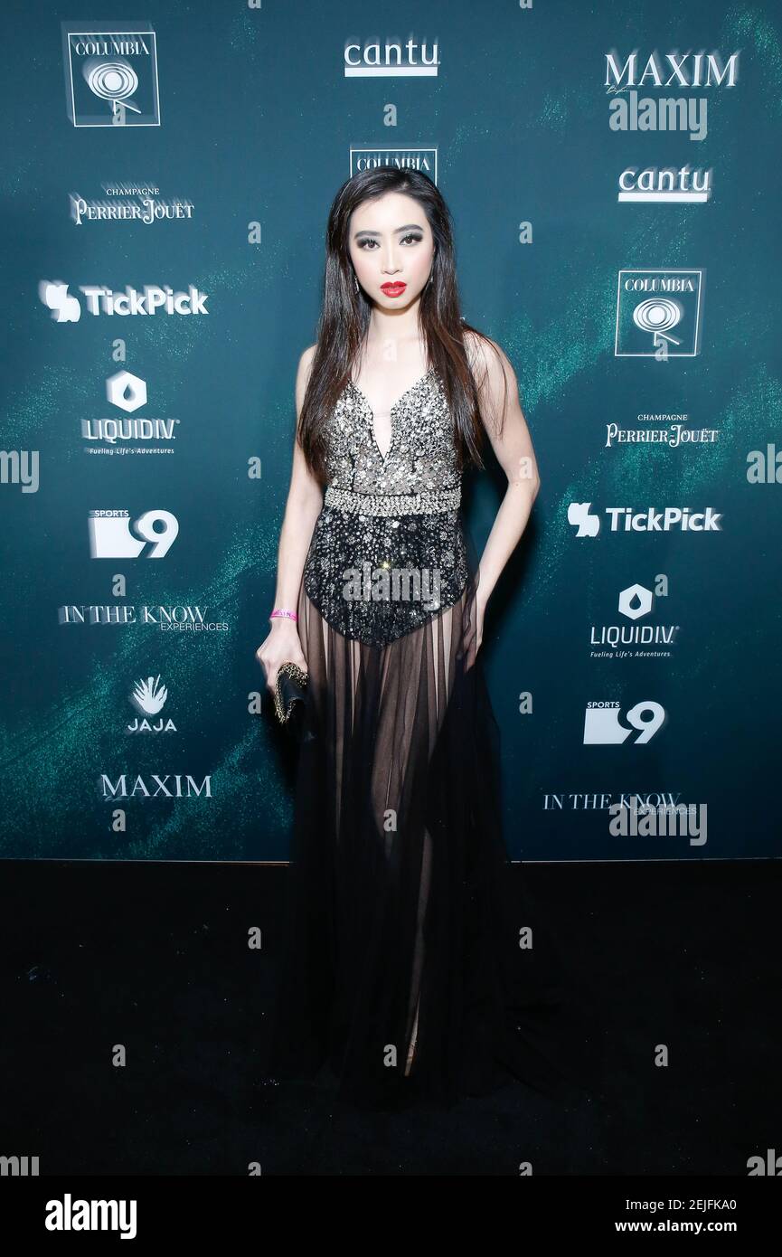 Elizabeth Nguyen attends MAXIM's Big Game Party at the Pop Up Venue in ...