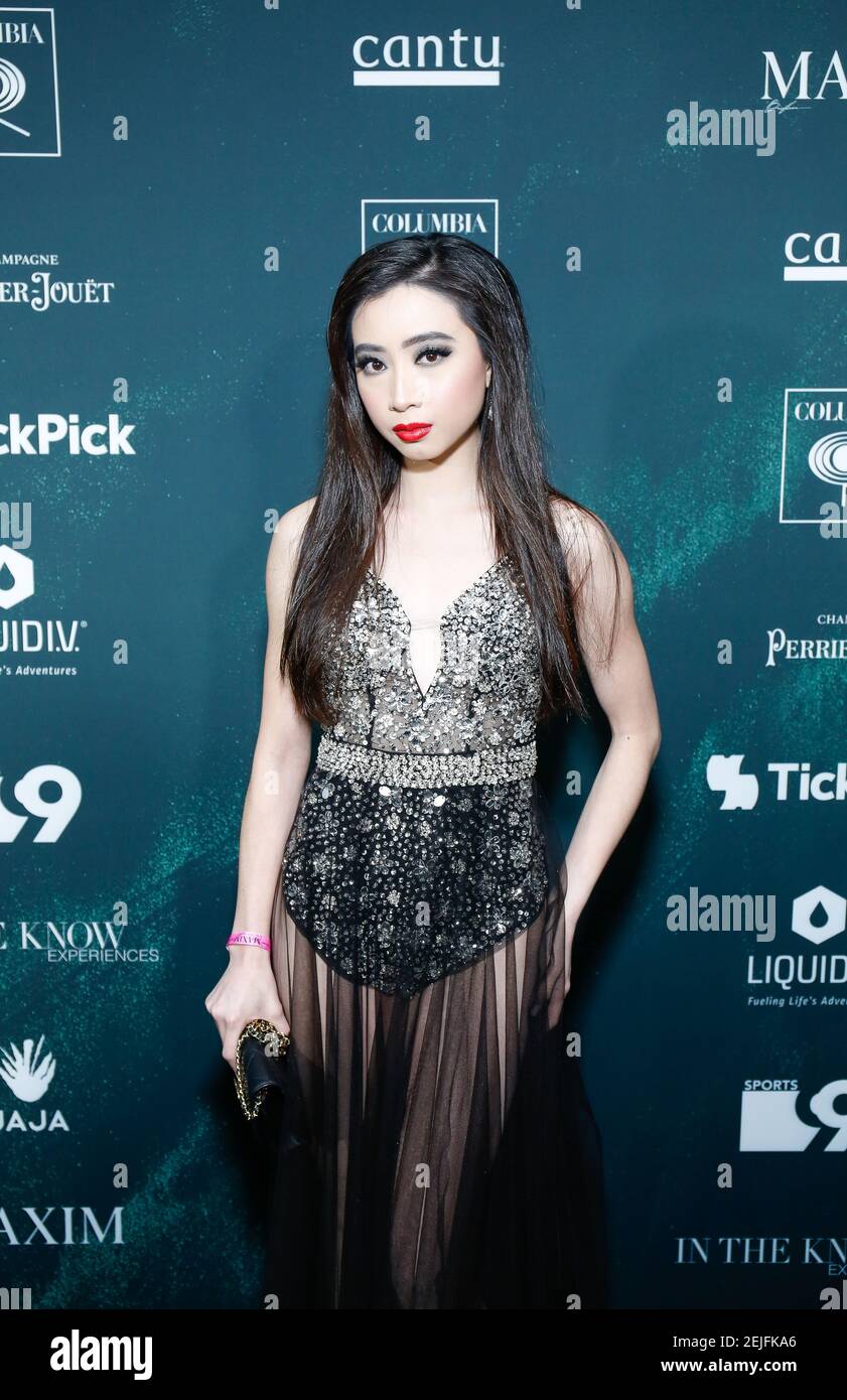 Elizabeth Nguyen attends MAXIM's Big Game Party at the Pop Up Venue in ...