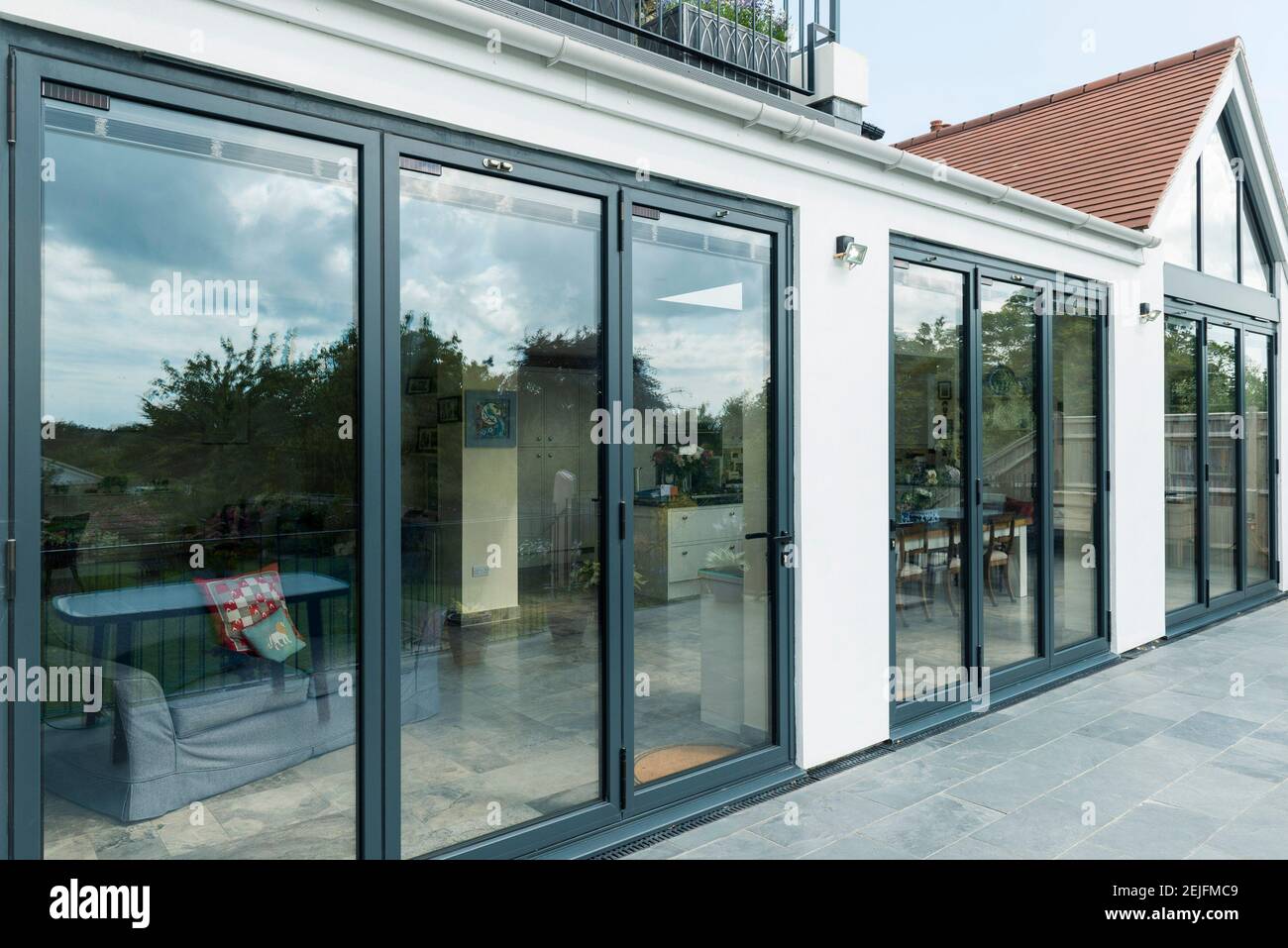 A large modern family home which has been extended and modernised Stock ...