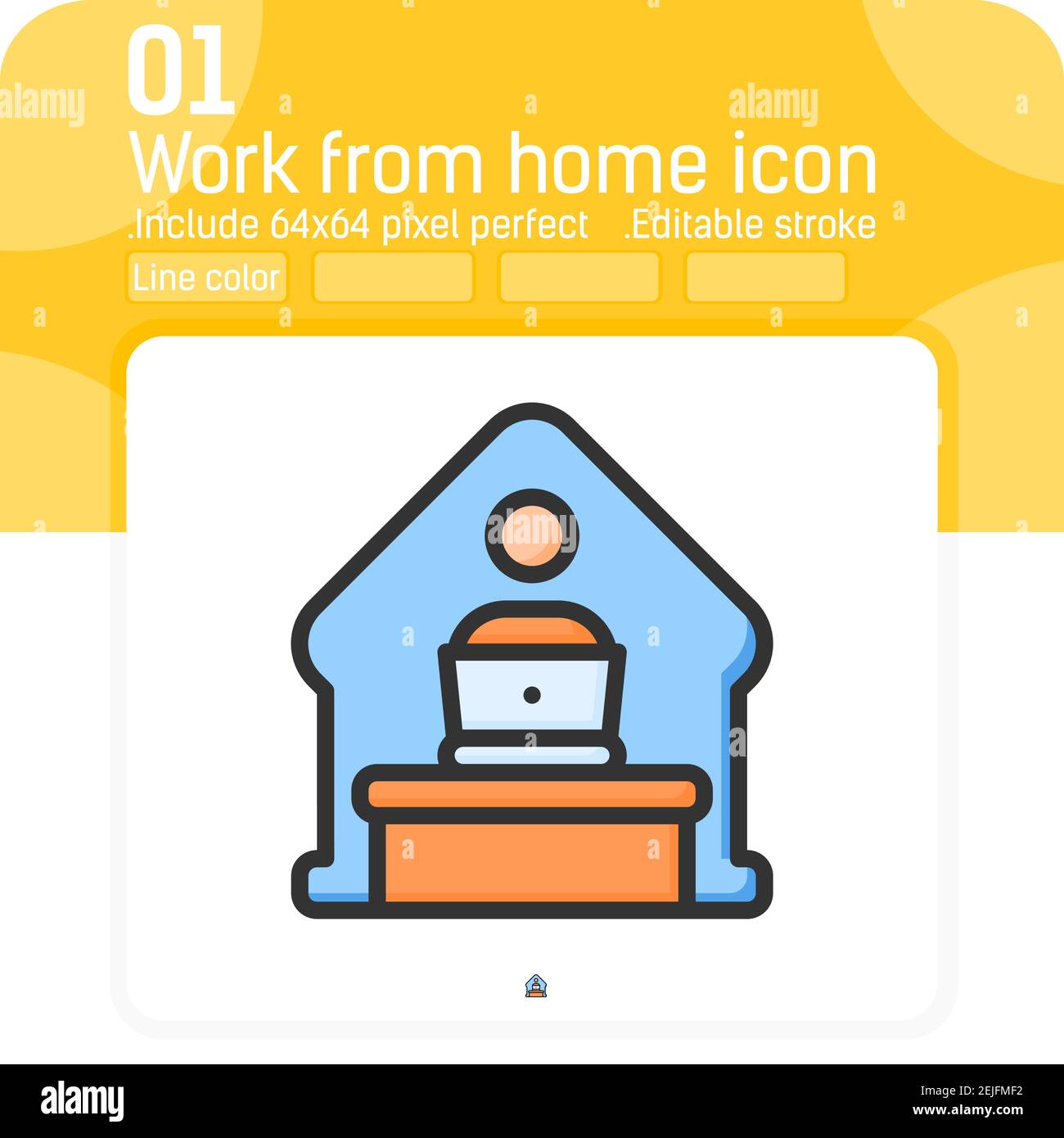 Remote work icon Stock Vector Images - Alamy