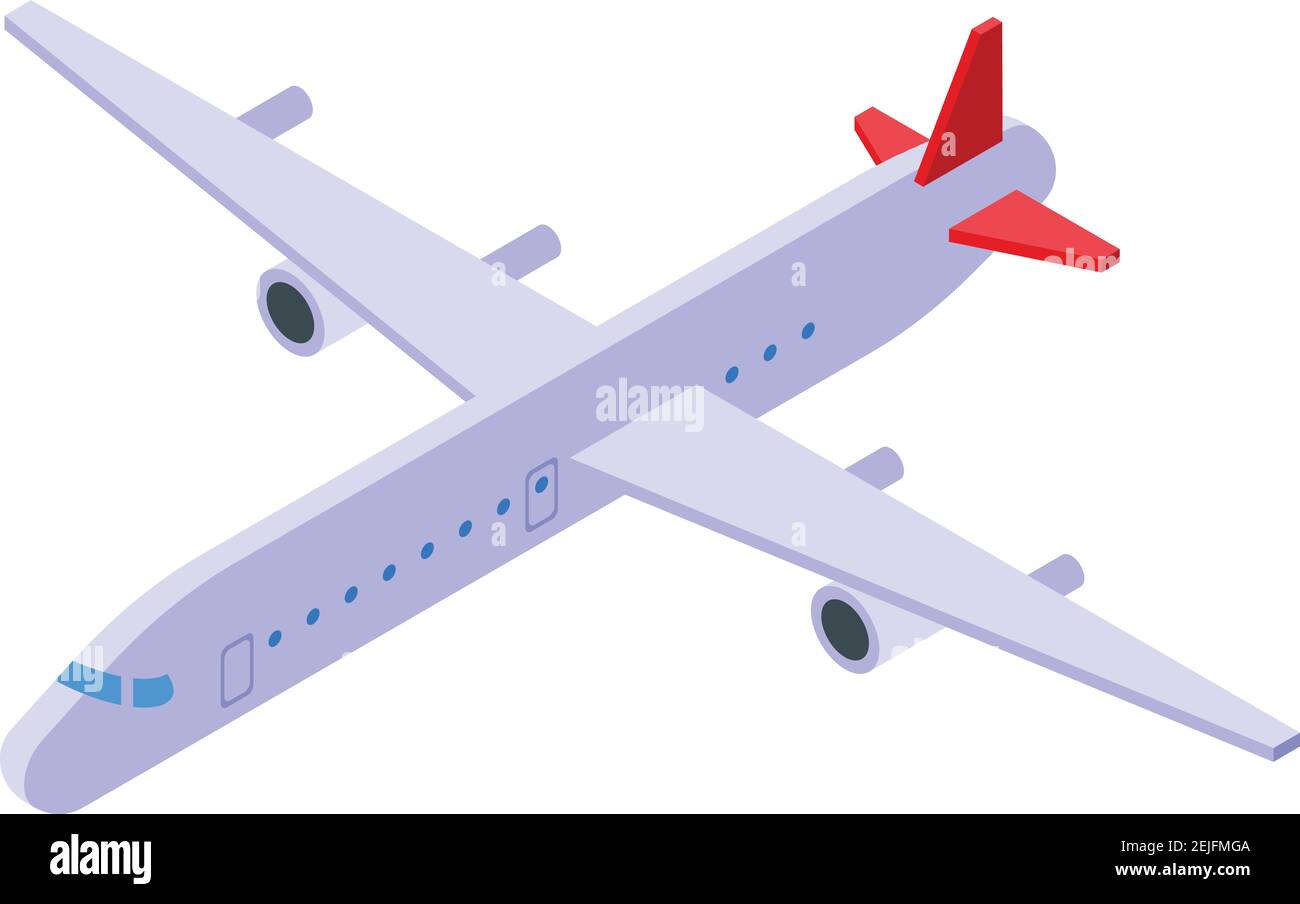 Airplane icon. Isometric of airplane vector icon for web design ...