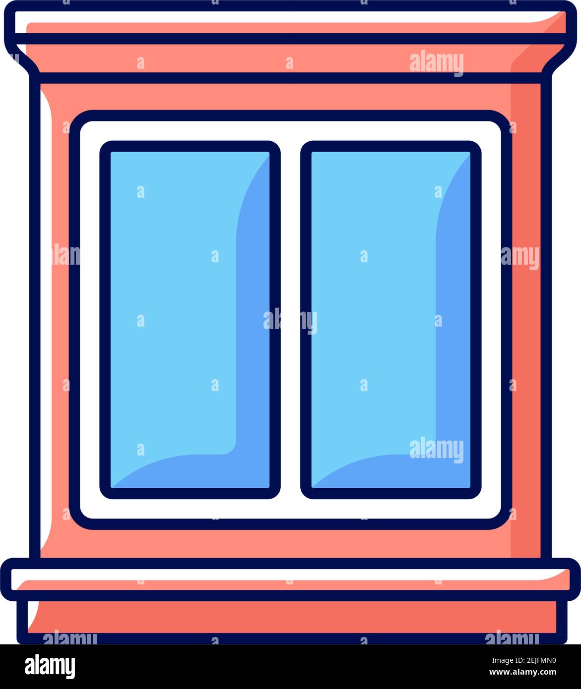 Window interior trim RGB color icon Stock Vector Image & Art - Alamy