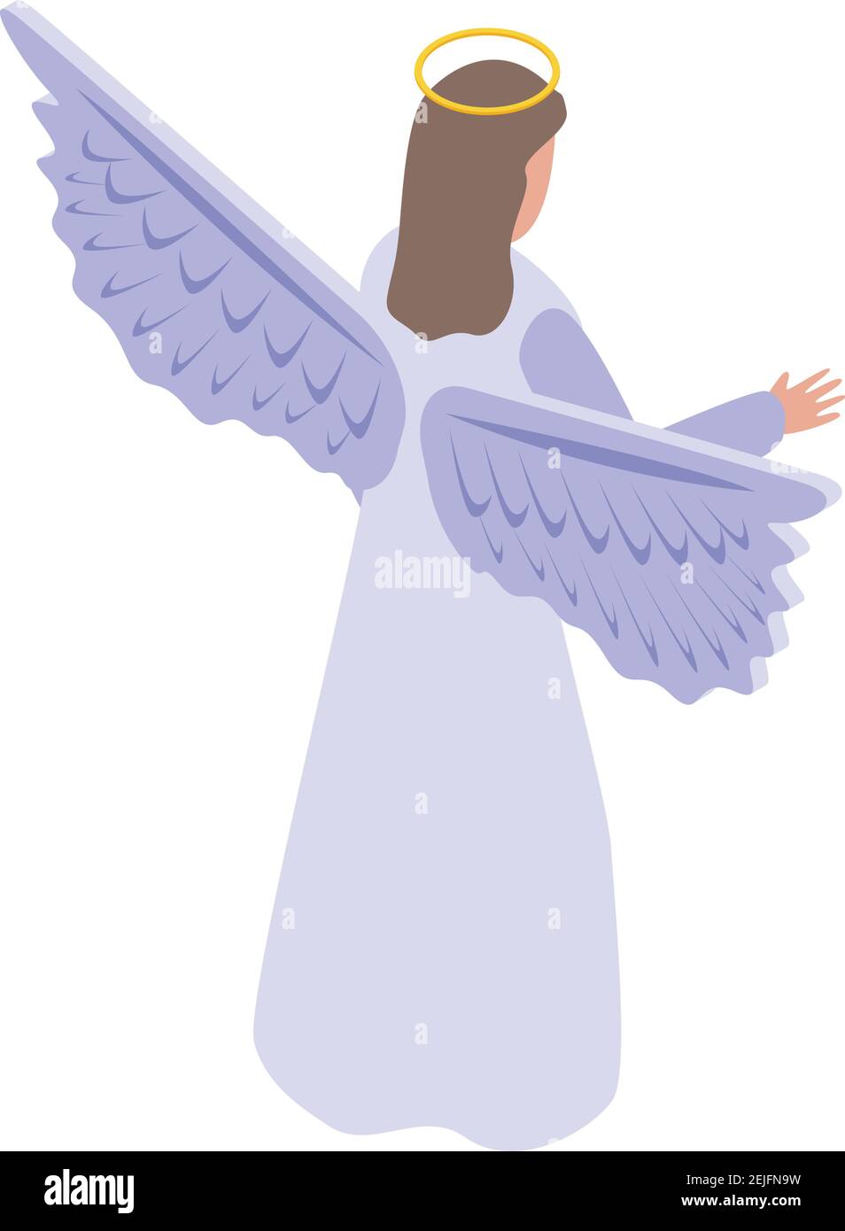 Christmas angel icon. Isometric of christmas angel vector icon for web ...