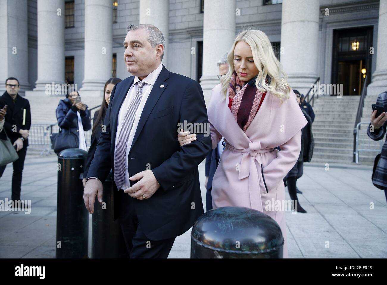 Lev Parnas and his wife Svetlana Parnas exit the Thurgood Marshall ...