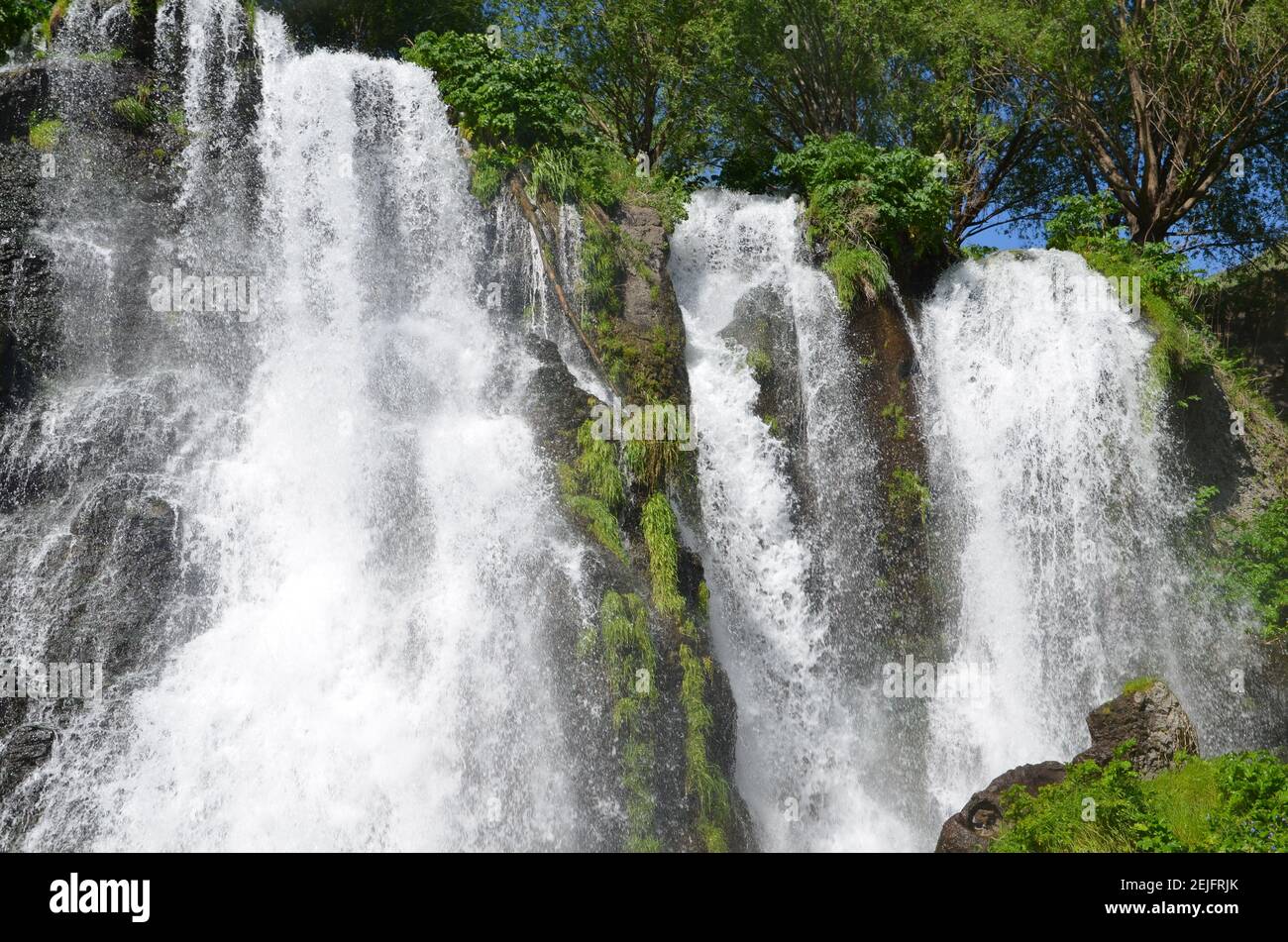 splashing water of Shaki waterfall Stock Photo - Alamy