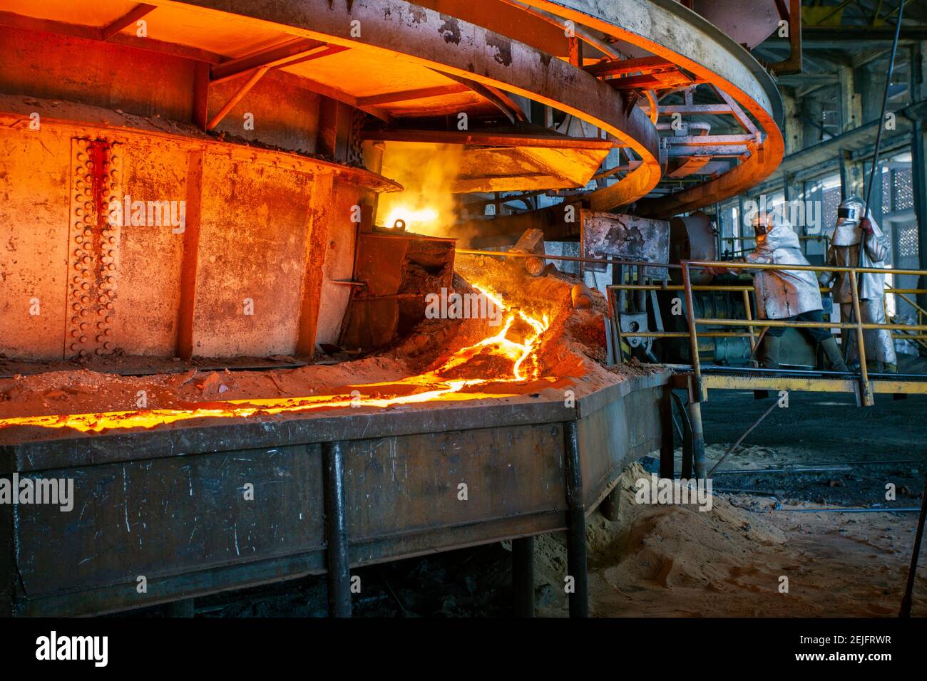 work process in metallurgical at manufacture of steel plant Stock Photo ...