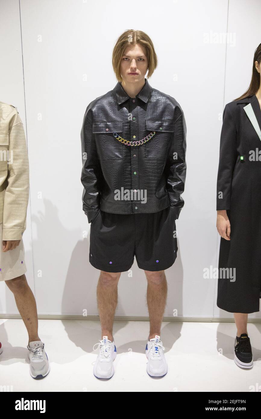 Model walks on the runway at the Todd Hessert fashion show during Fall ...