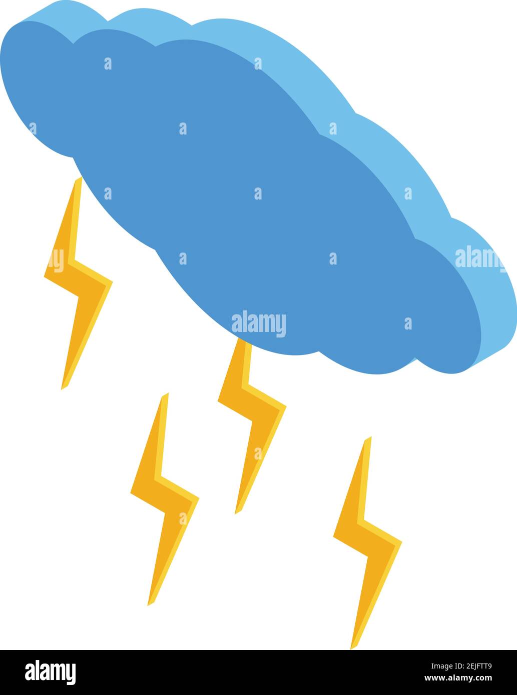 Lightning cloud icon. Isometric of lightning cloud vector icon for web ...