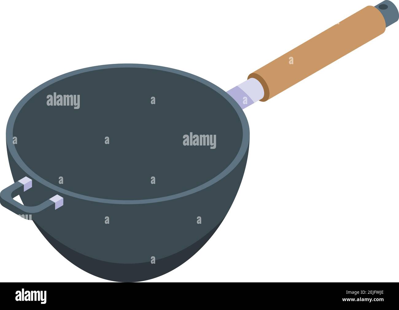 Stir wok pan icon. Isometric of stir wok pan vector icon for web design ...