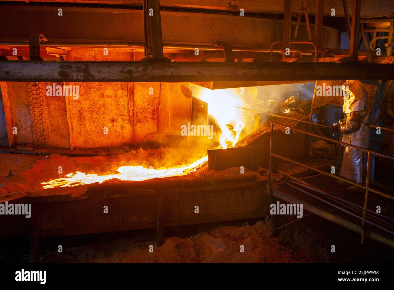 work process in metallurgical at manufacture of steel plant Stock Photo ...