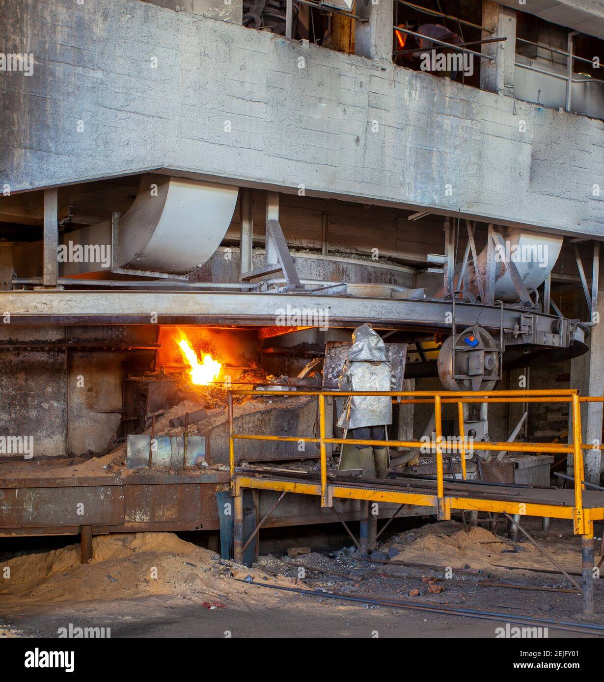 work process in metallurgical at manufacture of steel plant Stock Photo ...