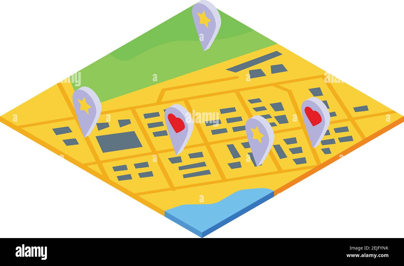 Journey itinerary icon. Isometric of journey itinerary vector icon for ...